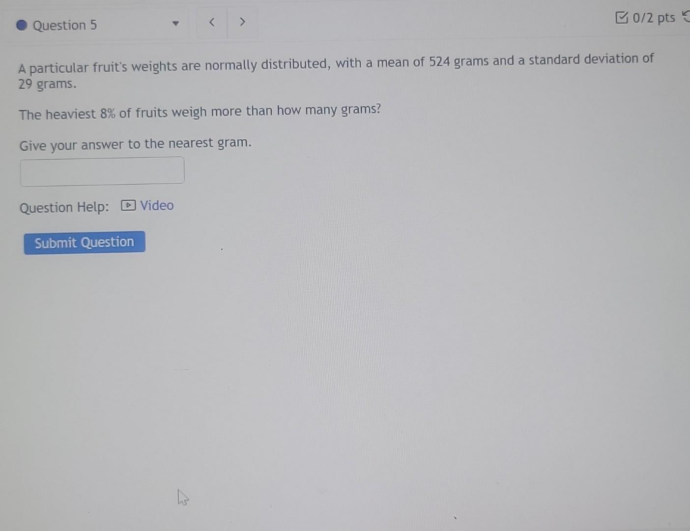 Solved A particular fruit's weights are normally | Chegg.com
