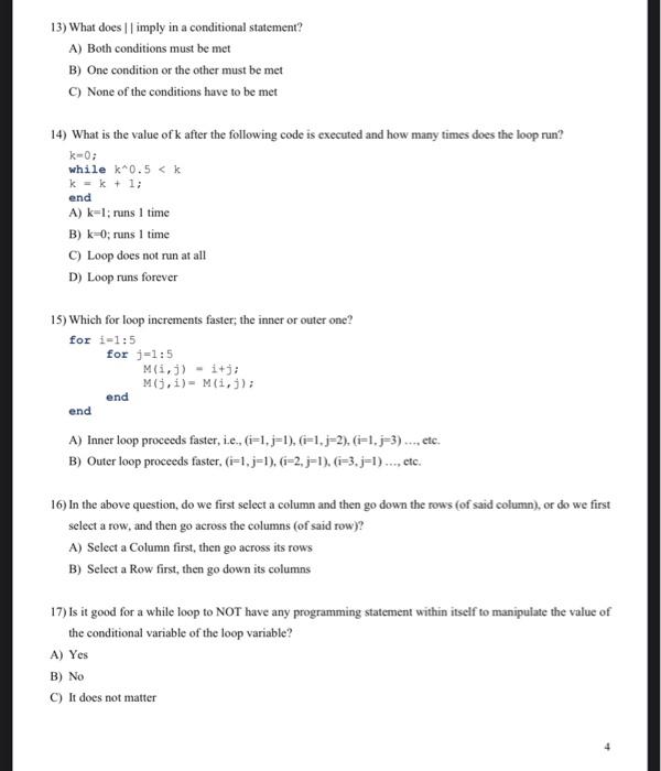 Solved 1) Using an if statement, which option compares if | Chegg.com