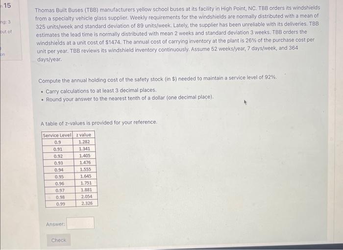Solved Thomas Buit Buses (TBB) manufacturers yellow school | Chegg.com