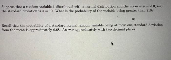 Solved Suppose that a random variable is distributed with a | Chegg.com