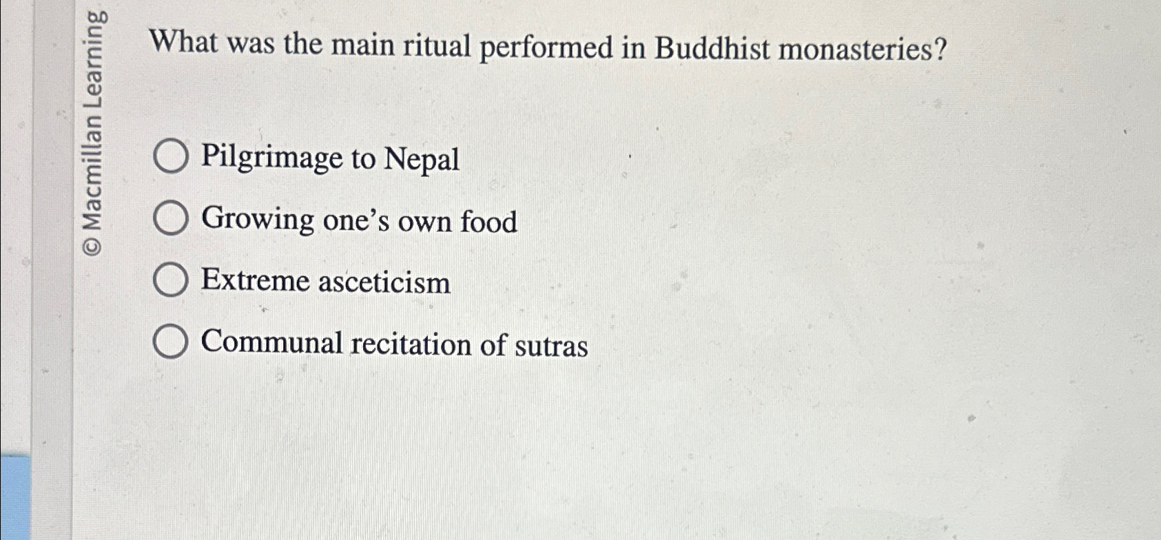 Solved What was the main ritual performed in Buddhist | Chegg.com