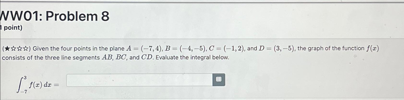 Solved NW01: Problem 8point)(***≲≲ξ) ﻿Given the four points | Chegg.com