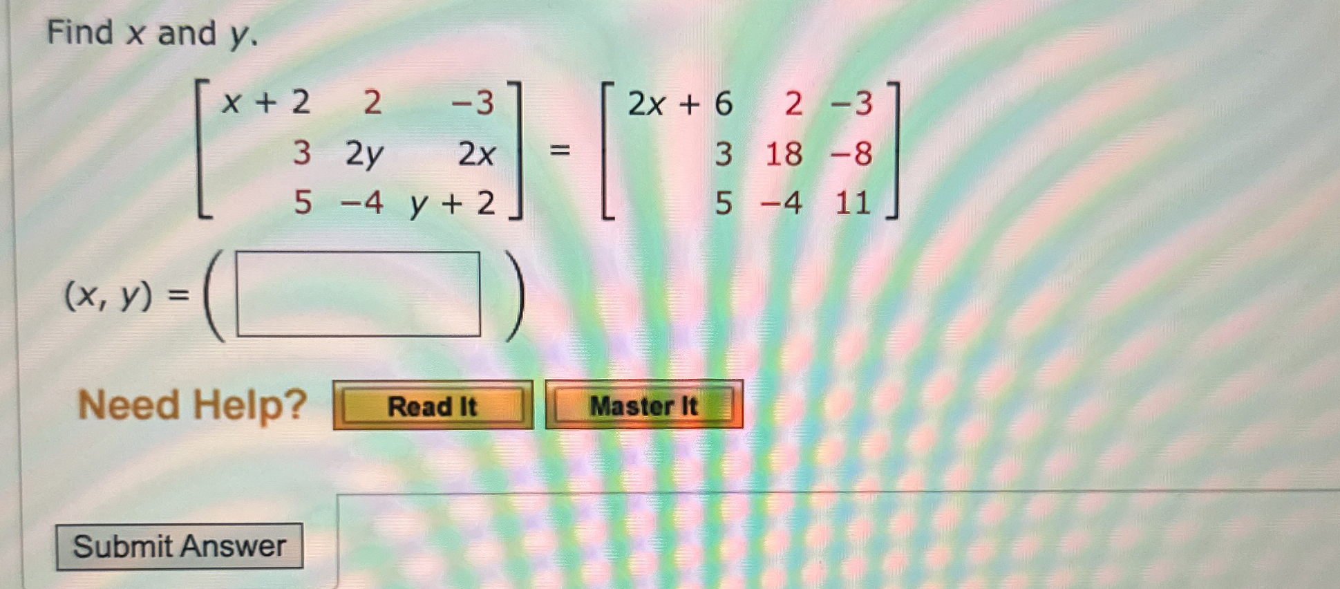 Solved Find x ﻿and | Chegg.com