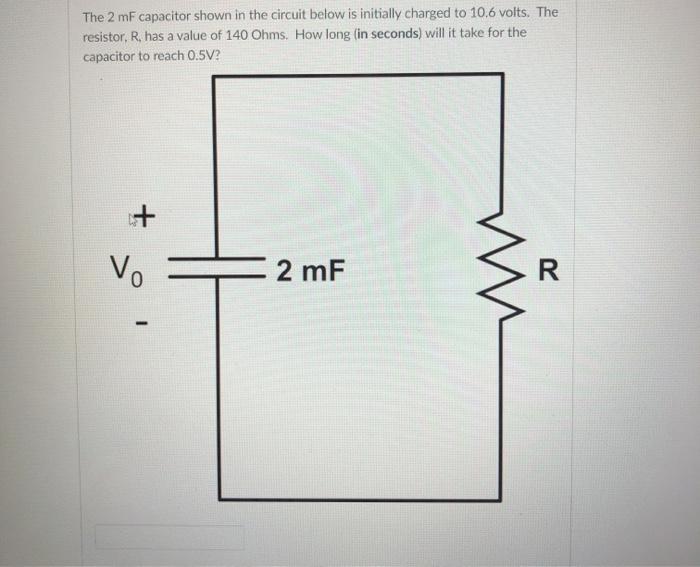 Solved The 2 mF capacitor shown in the circuit below is | Chegg.com