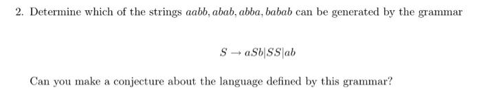 Solved 2. Determine which of the strings | Chegg.com
