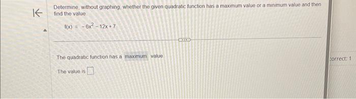 Solved Determine, without graphing, whether the given | Chegg.com