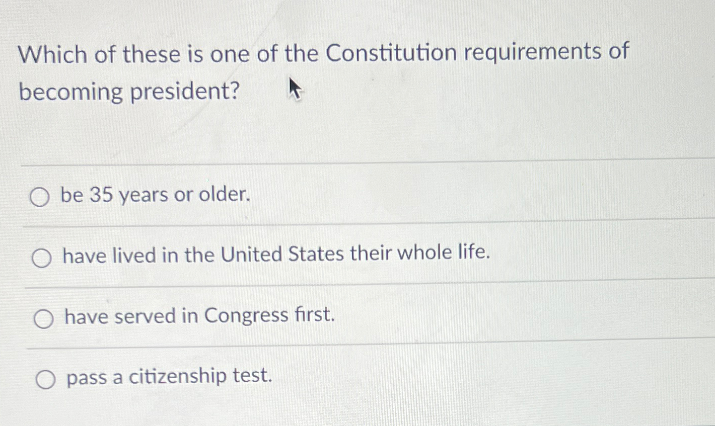 Solved Which of these is one of the Constitution | Chegg.com