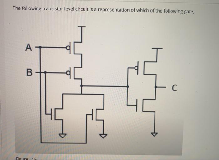 Solved The following transistor level circuit is a | Chegg.com