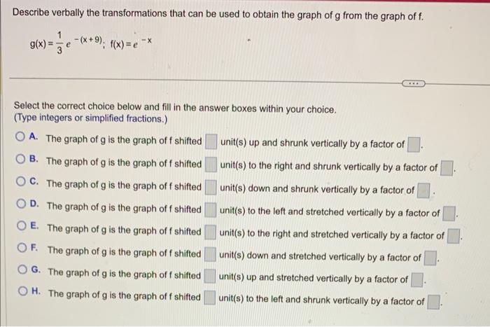 Solved Describe verbally the transformations that can be | Chegg.com