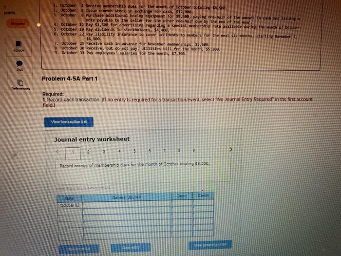 Solved Problem 4-5A Record transactions, post to the Cash | Chegg.com