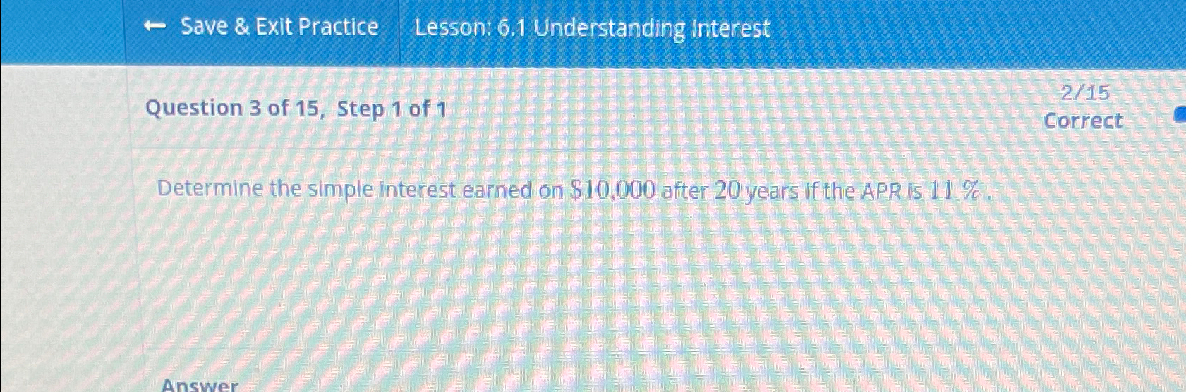 Solved Save & Exit Practice Lesson: 6.1 ﻿Understanding | Chegg.com