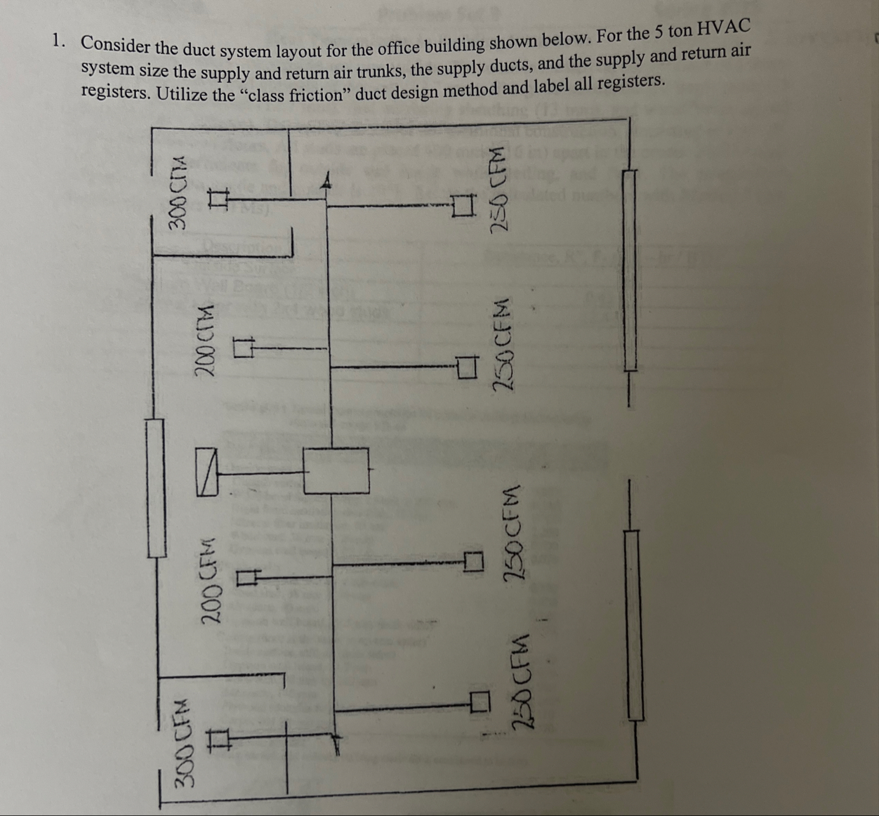Solved Consider the duct system layout for the office | Chegg.com