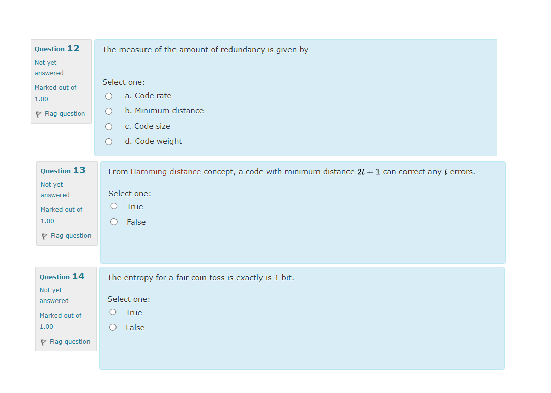 Solved The measure of the amount of redundancy is given | Chegg.com