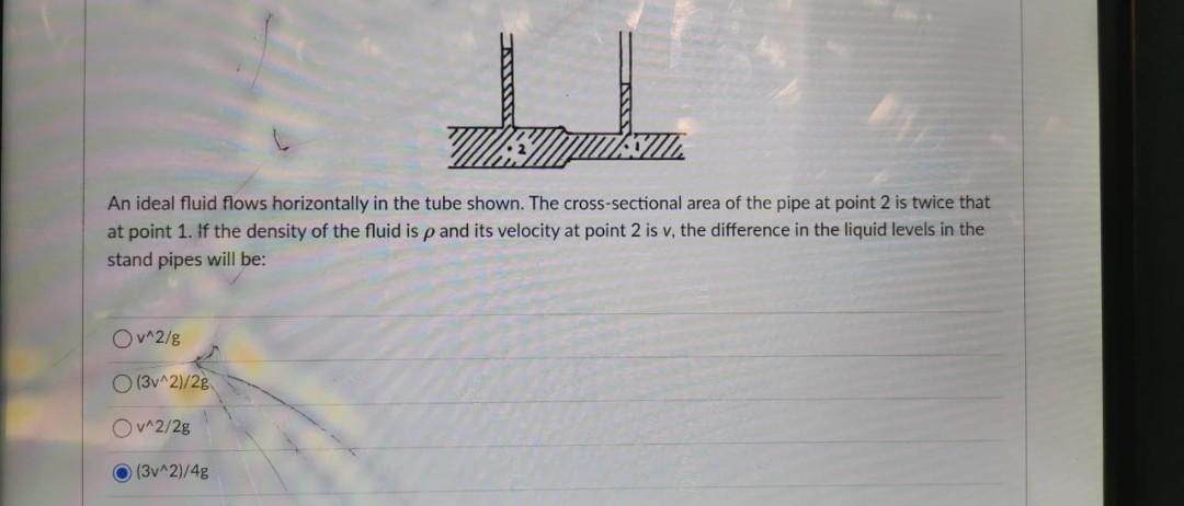 Solved An ideal fluid flows horizontally in the tube shown. | Chegg.com