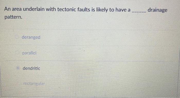 Solved An area underlain with tectonic faults is likely to | Chegg.com
