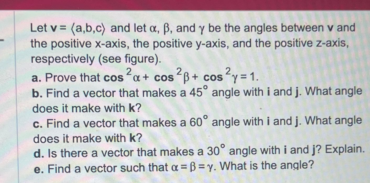Solved Let v=(:a,b,c:) and let \\\\alpha ,\\\\beta , and | Chegg.com