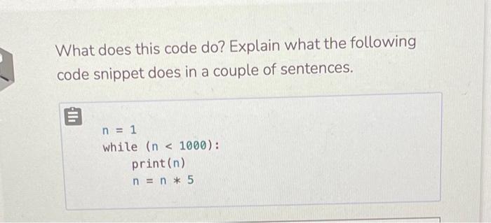 Solved What does this code do? Explain what the following | Chegg.com