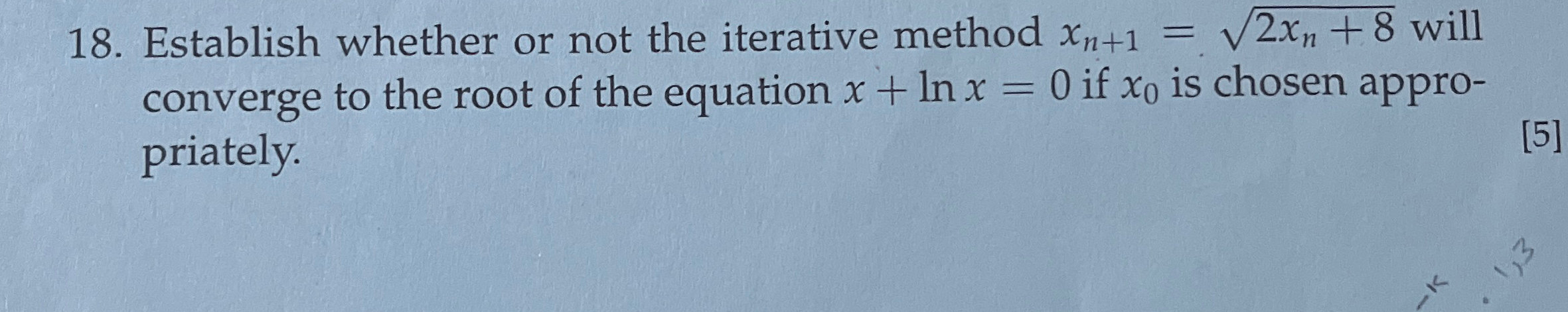 Solved Establish whether or not the iterative method | Chegg.com