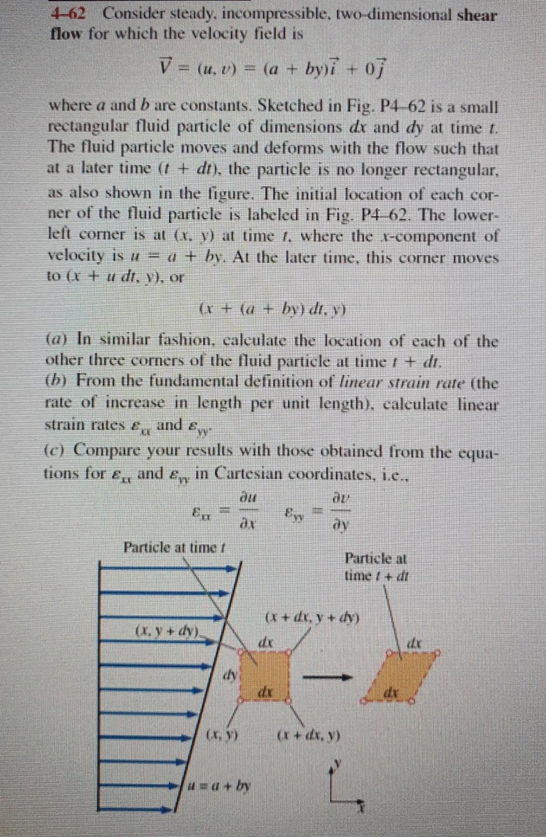 Solved 462 Consider steady. incompressible, two-dimensional | Chegg.com
