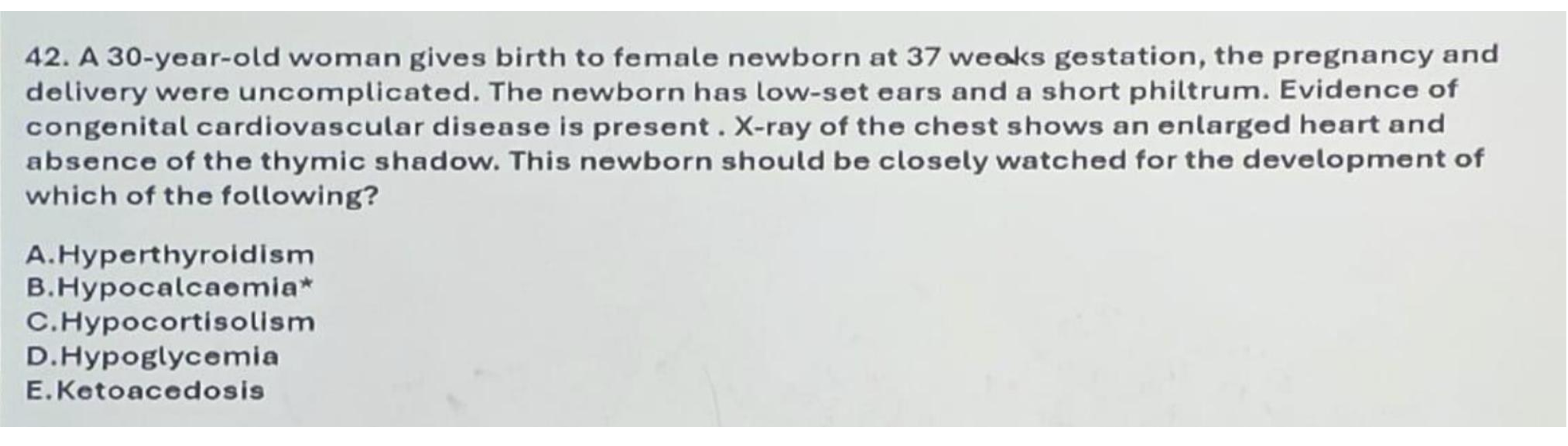 Solved 42. ﻿A 30-year-old woman gives birth to female | Chegg.com