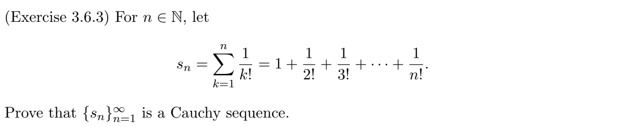 Solved (Exercise 3.6.3) ﻿For ninN, | Chegg.com