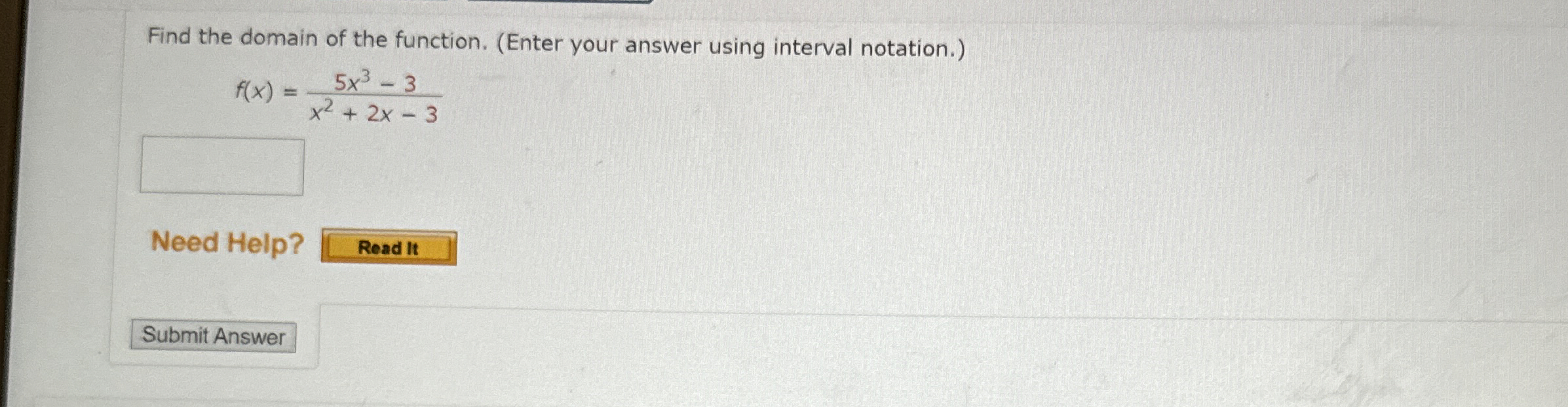 Solved Find the domain of the function. (Enter your answer | Chegg.com