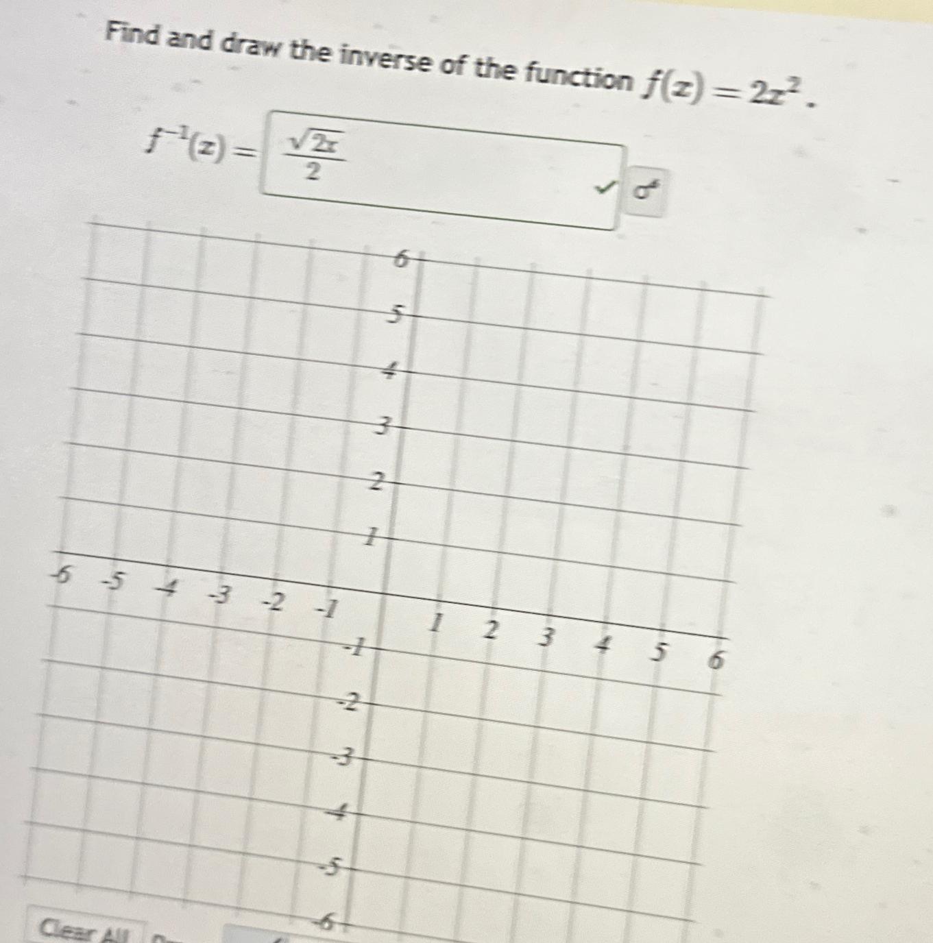 Solved Find and draw the inverse of the function | Chegg.com