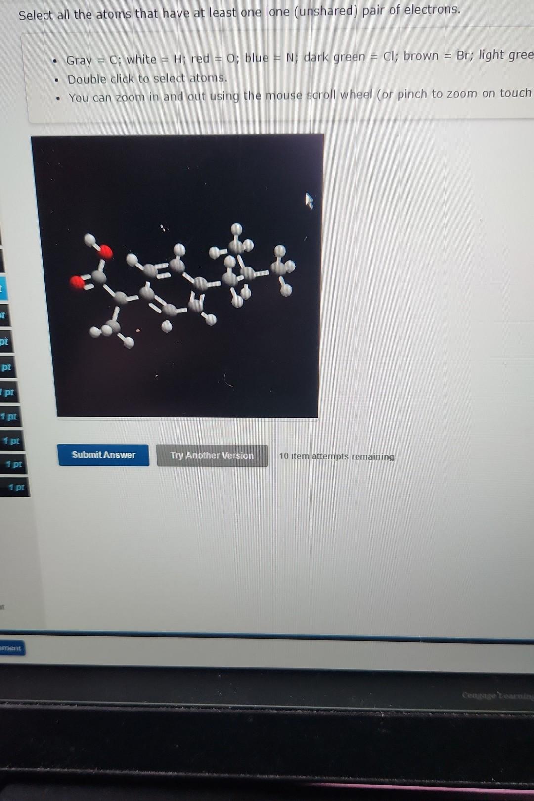 Solved Select all the atoms that have at least one lone | Chegg.com