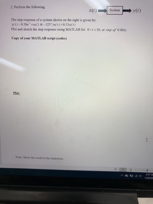 Solved board Paragraph 1. Use MATLAB to solve the following | Chegg.com