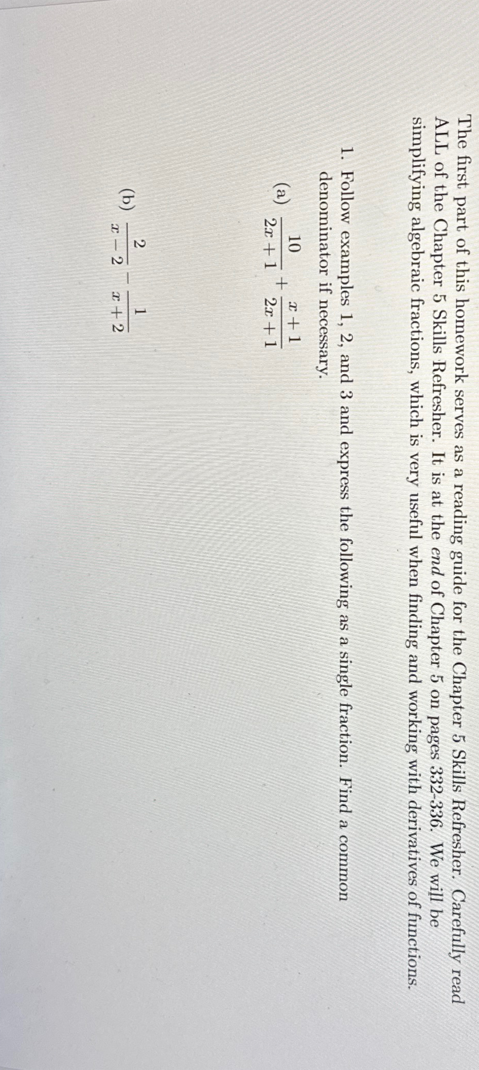 Solved The first part of this homework serves as a reading | Chegg.com