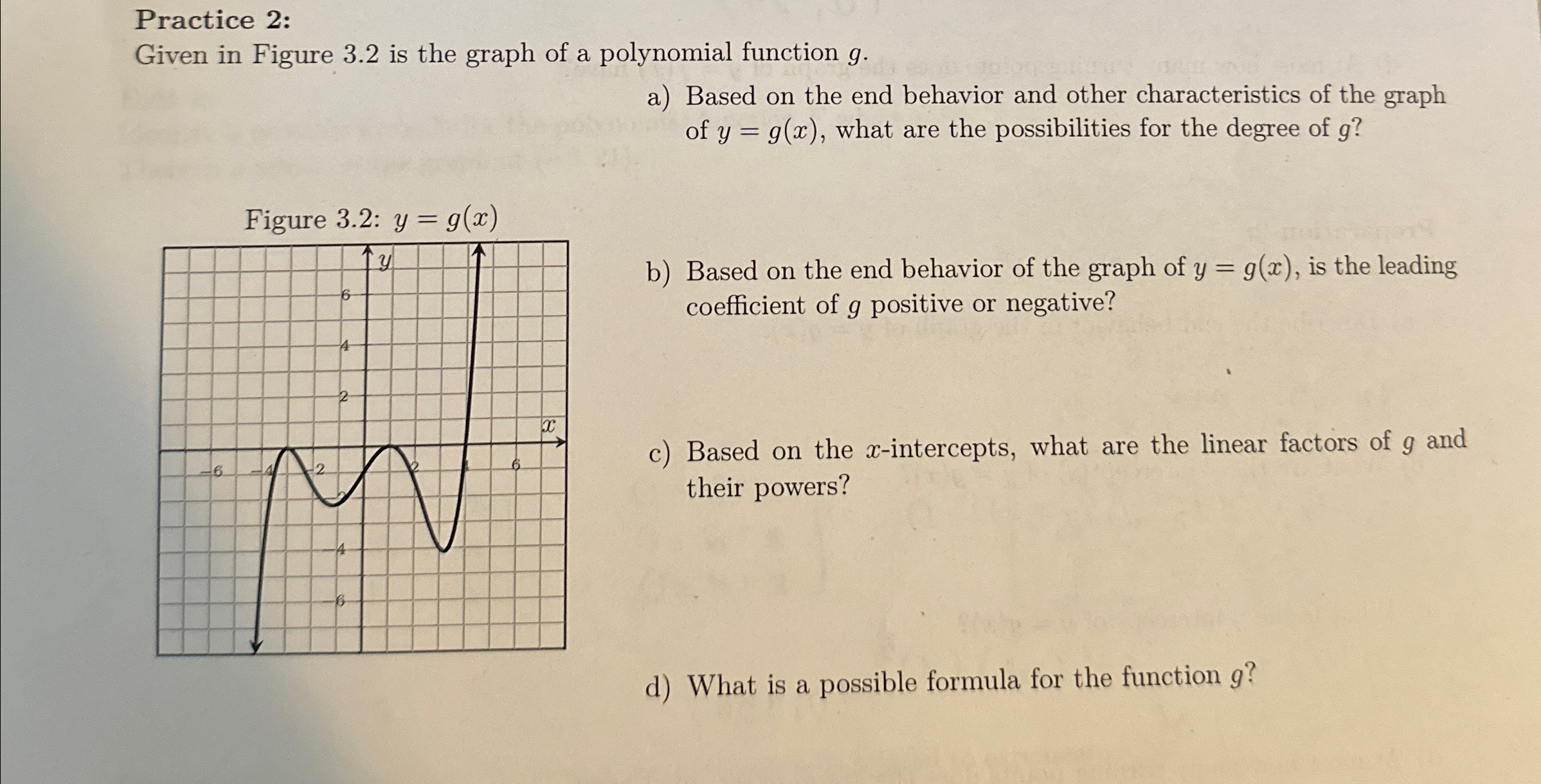 Solved Practice 2:Given in Figure 3.2 ﻿is the graph of a | Chegg.com