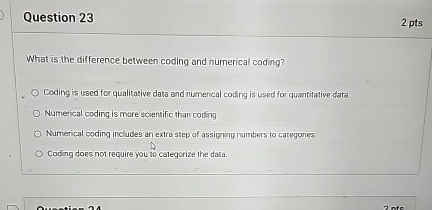 Solved Question 232 ﻿ptsWhat is the difference between | Chegg.com