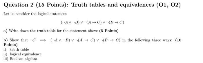 Solved Let us consider the logical statement(¬A ∧ ¬B) ∨ ¬(A | Chegg.com