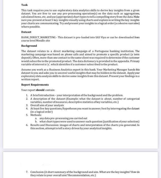 Solved Task This task requires you to use exploratory data | Chegg.com