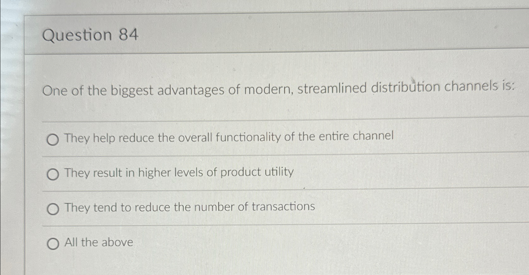 Solved Question 84One of the biggest advantages of modern, | Chegg.com