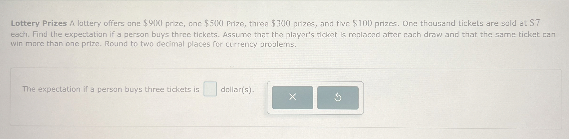 Solved Lottery Prizes A lottery offers one $900 ﻿prize, one | Chegg.com
