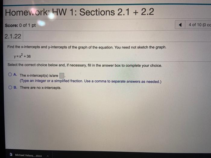 Solved Homework Hw 1 Sections 2 1 2 2 Score 0 Of 1 Pt 4