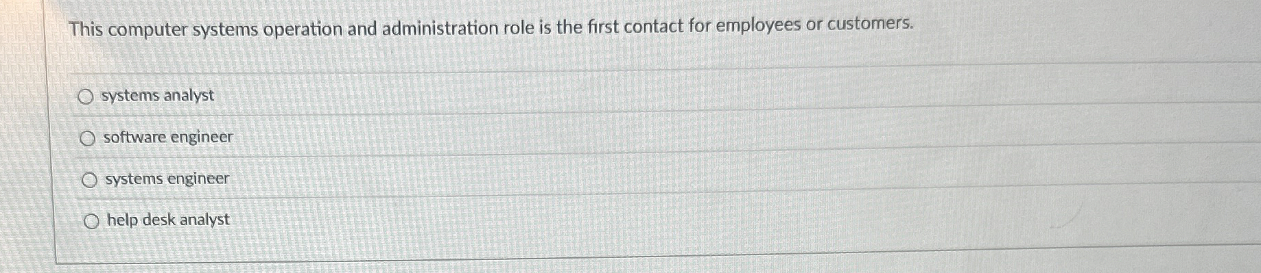 This computer systems operation and administration | Chegg.com