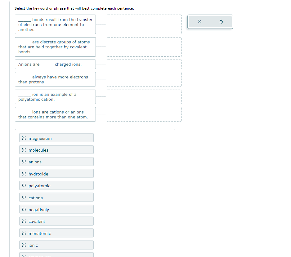 Solved Select the keyword or phrase that will best complete | Chegg.com