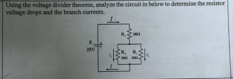 Solved Using the voltage divider theorem, analyze the | Chegg.com