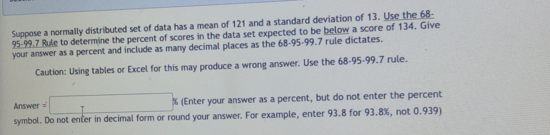 Solved Suppose a normally distributed set of data has a mean | Chegg.com
