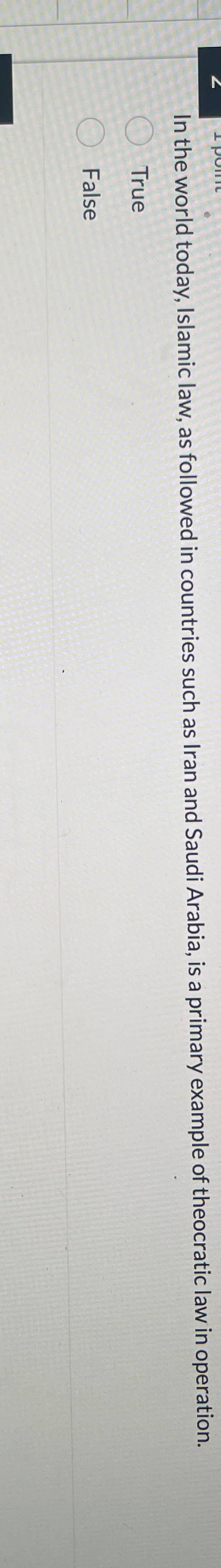 Solved In the world today, Islamic law, as followed in | Chegg.com