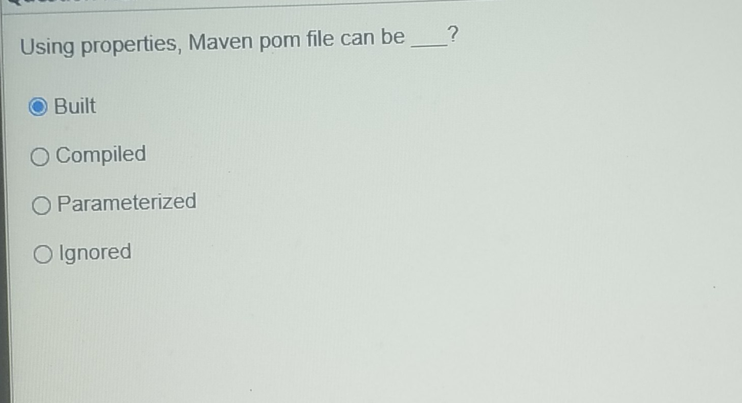 Solved Using properties, Maven pom file can be | Chegg.com