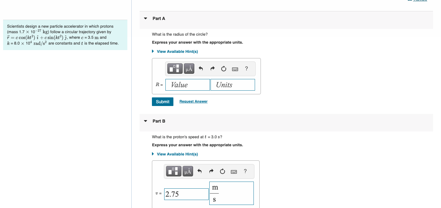 Solved Part AScientists design a new particle accelerator in | Chegg.com