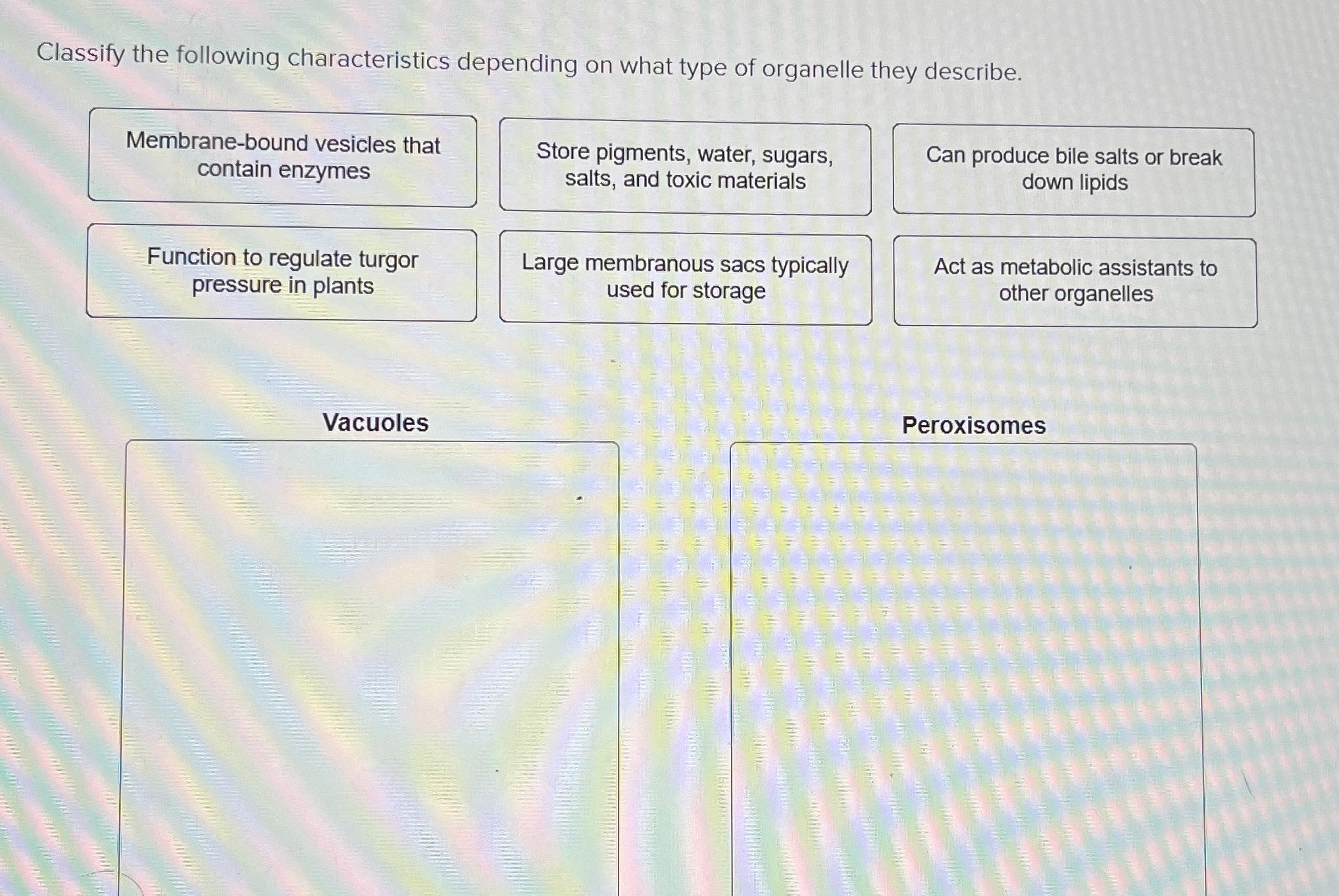 Solved Classify the following characteristics depending on | Chegg.com
