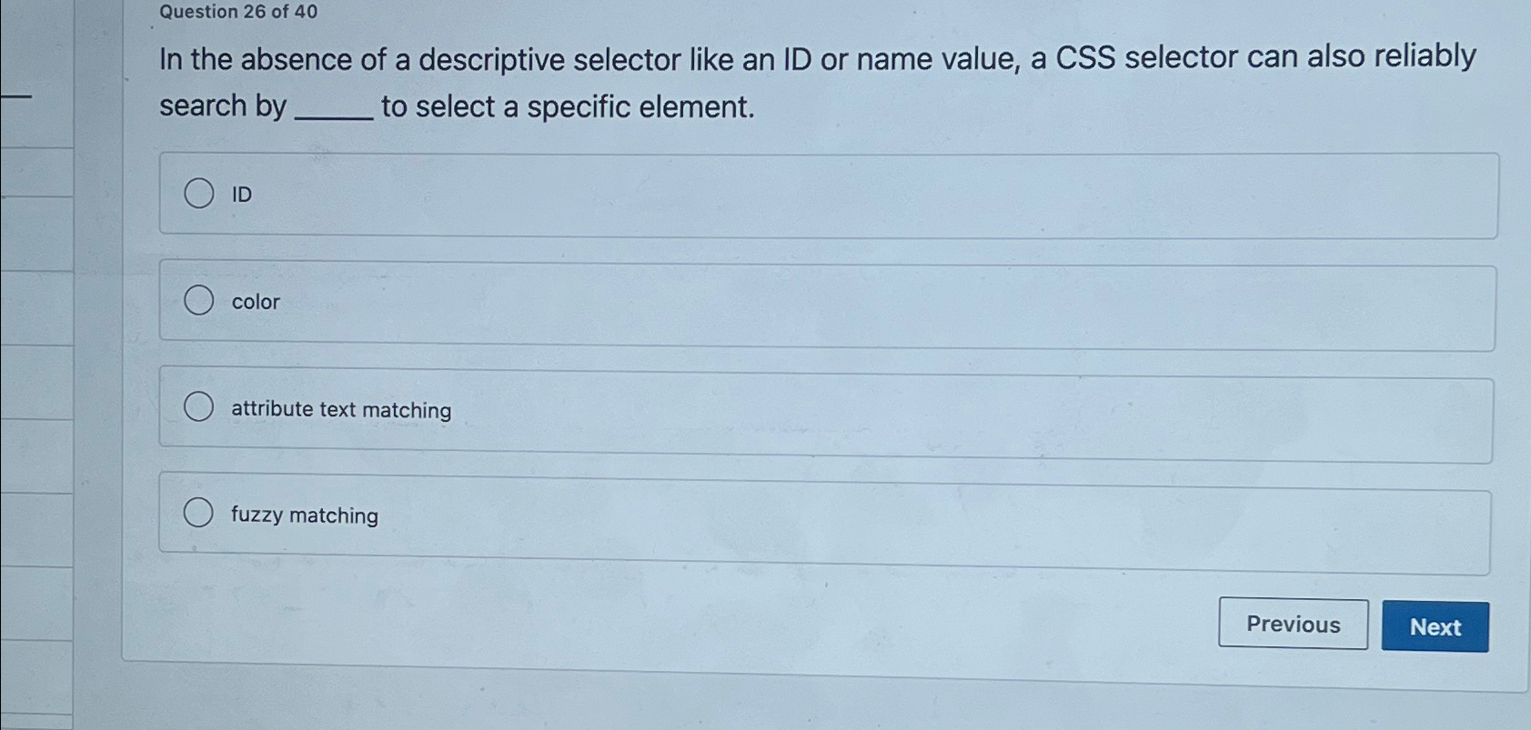 Solved Question 26 ﻿of 40In the absence of a descriptive | Chegg.com