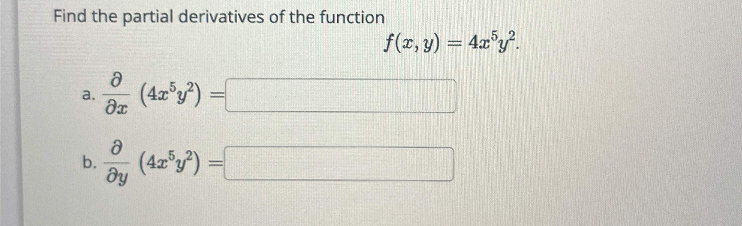 Solved Find the partial derivatives of the | Chegg.com