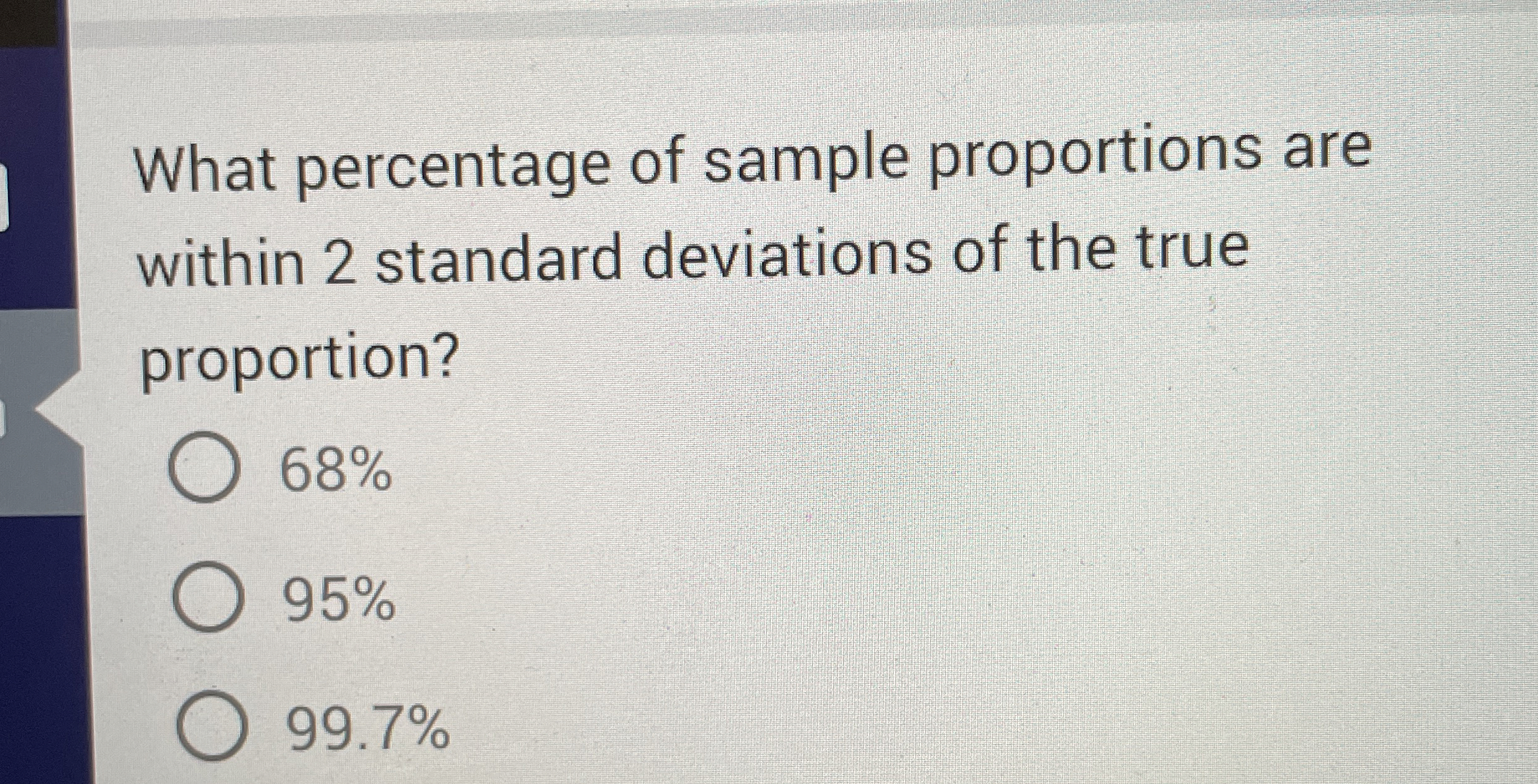 Solved What percentage of sample proportions are within 2 | Chegg.com