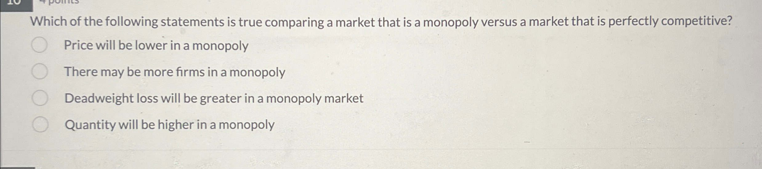 Solved Which of the following statements is true comparing a | Chegg.com