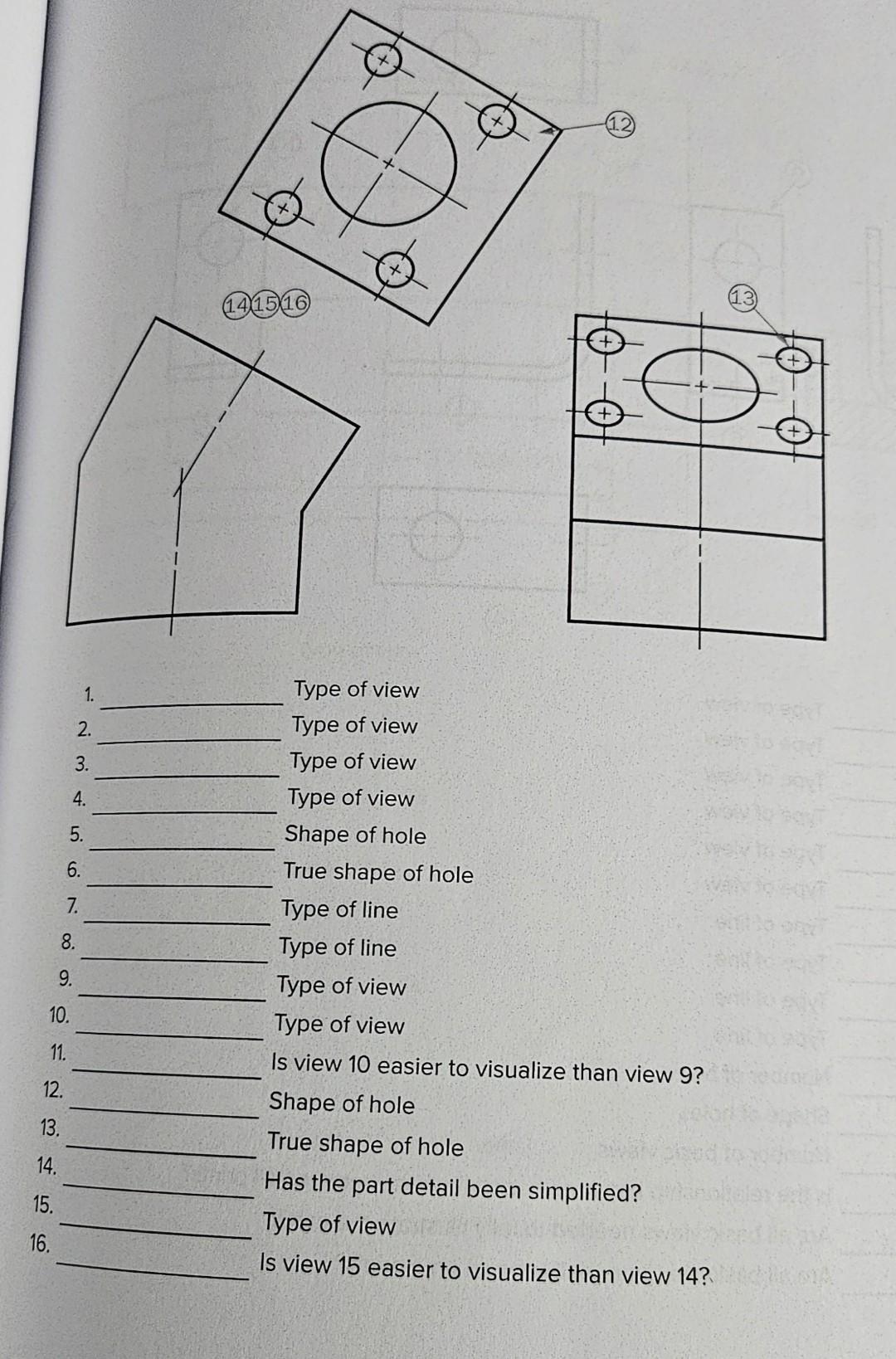 Solved These drawings and views are all one object. The 16 | Chegg.com